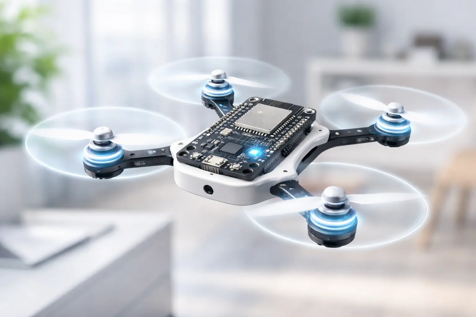 Flix v1 — minimalistic ESP32 quadcopter